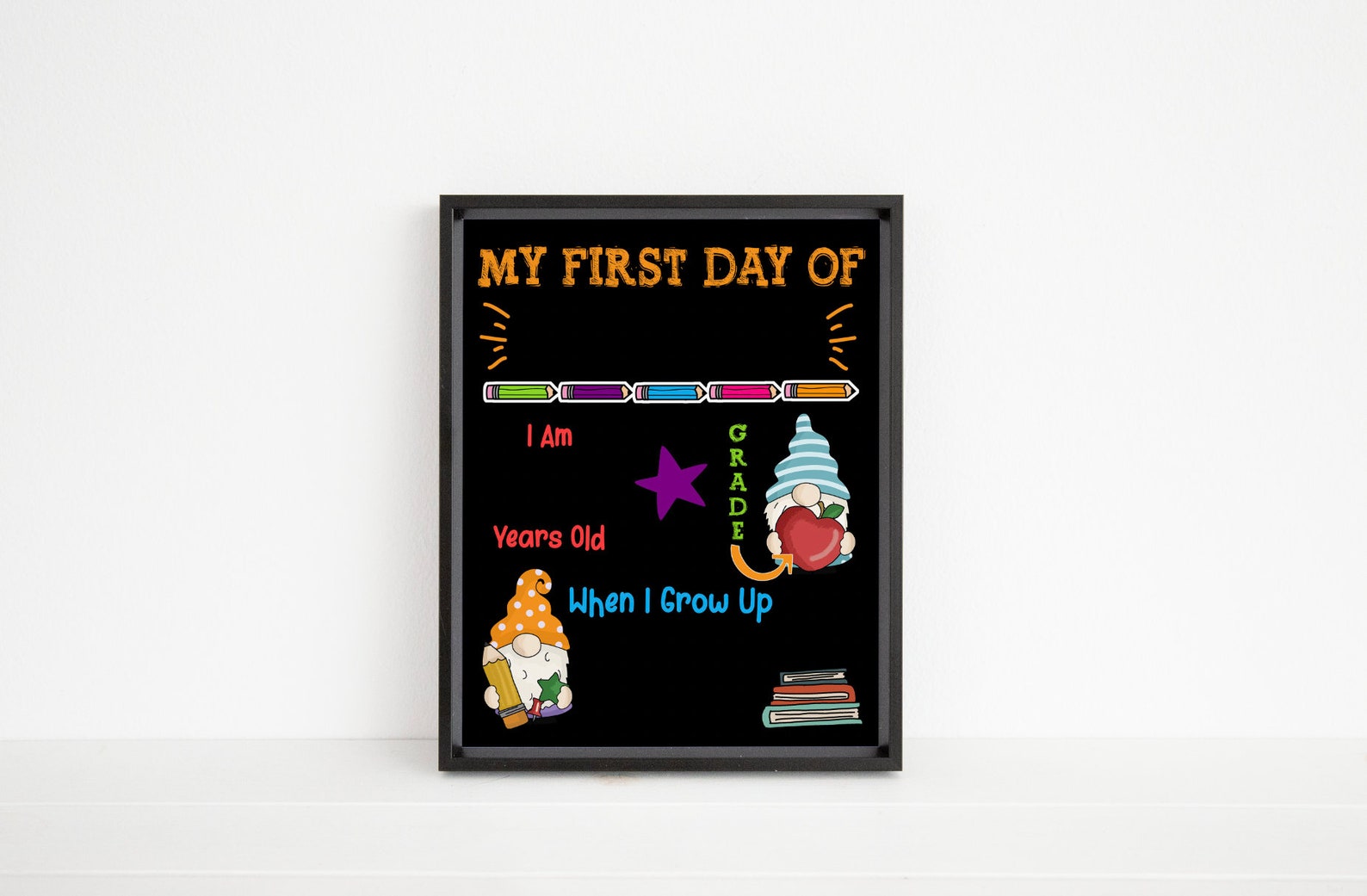 First Day of School Sign PNG Printable First Day of School | Etsy
