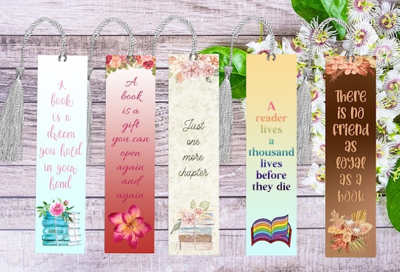 Printable Bookmark Bundle Digital Download Bookmark Designs - Etsy