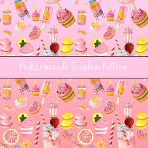 Pink Lemonade Digital Paper Designs Summer Design Seamless - Etsy