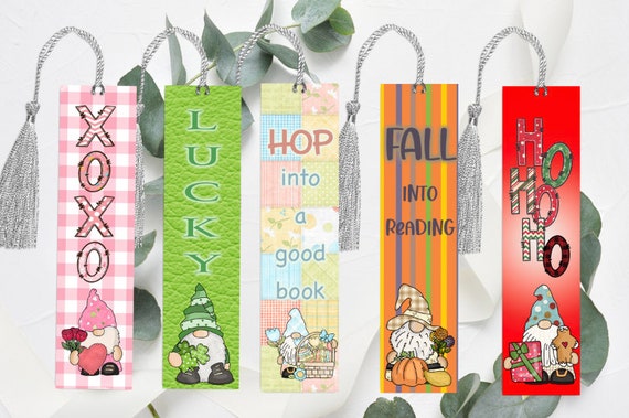 Printable Bookmark Bundle Digital Download Seasonal | Etsy