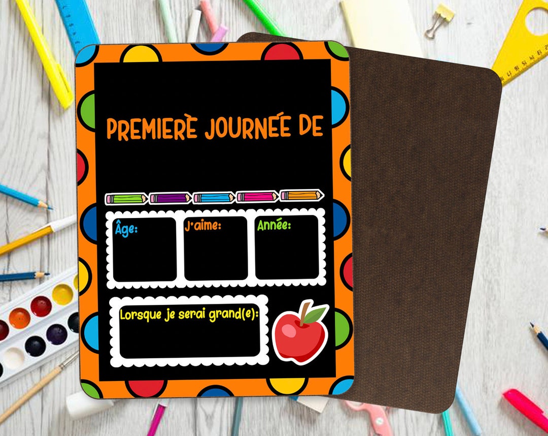 Premier Jour De Ecole Sign PNG, Printable First Day of School Sign ...