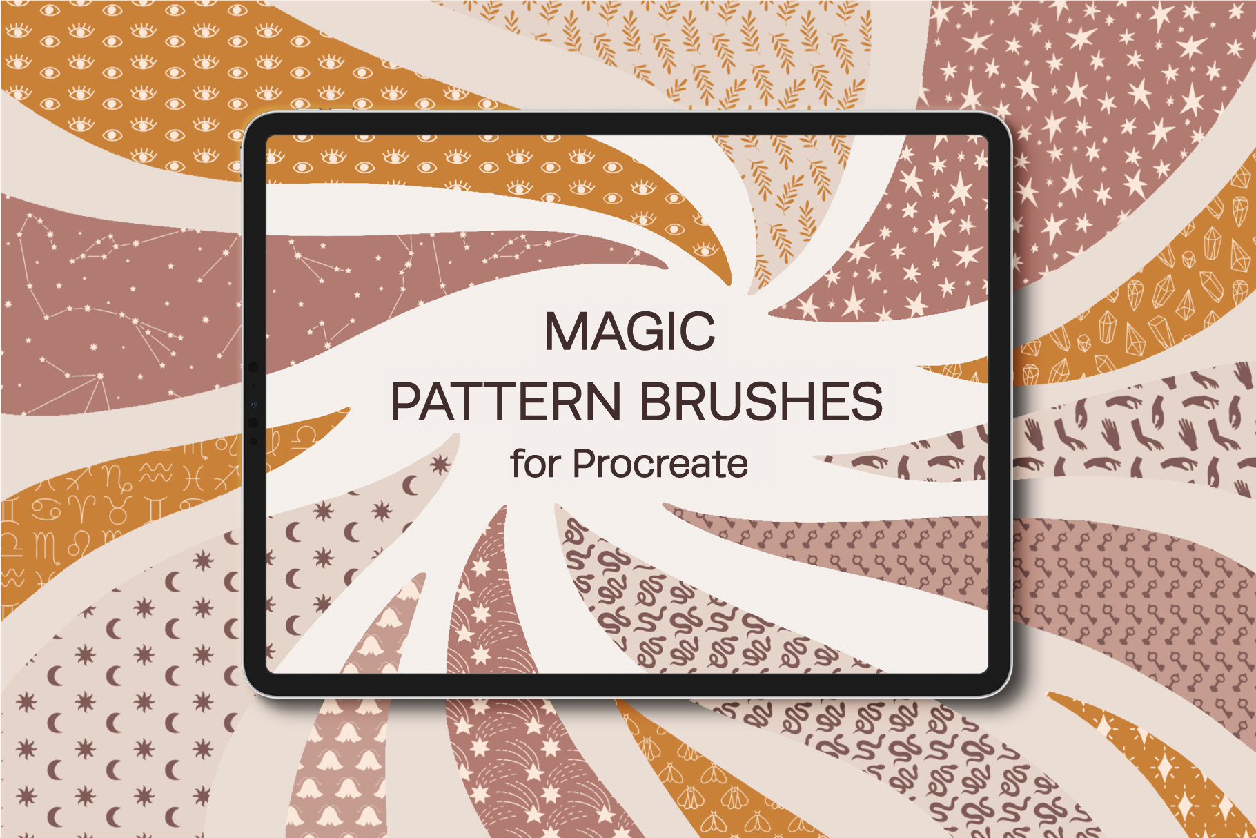 Magische Muster Pinsel für Procreate, TexturPinsel Set, Mystische Kunst ...