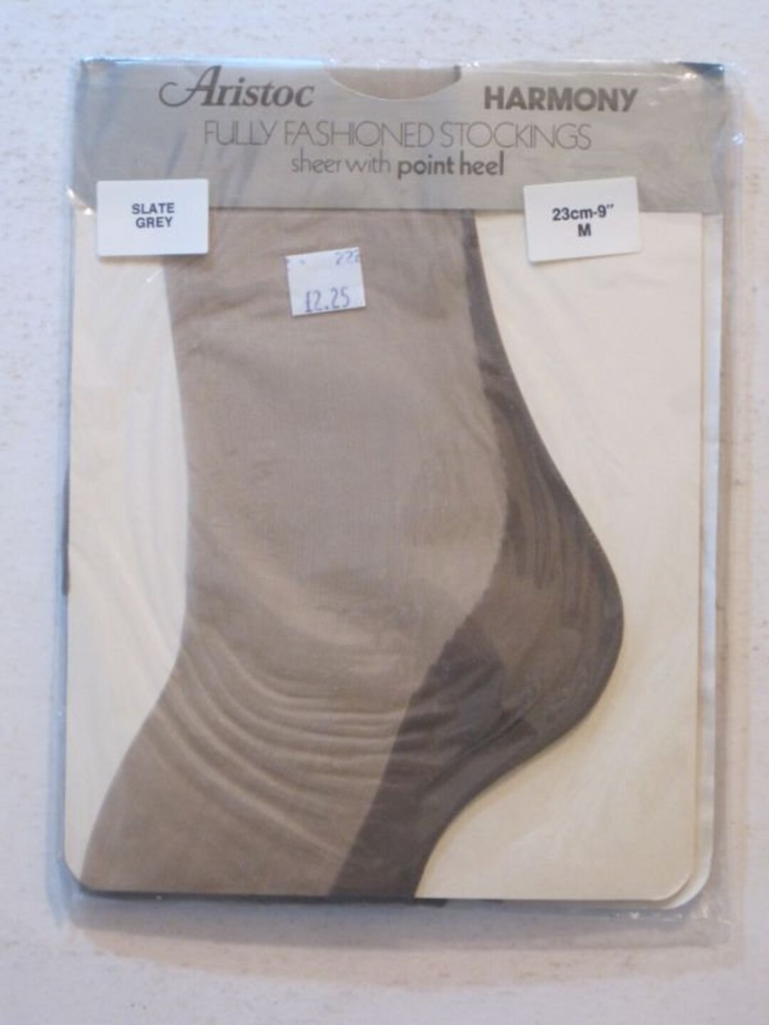 One Pair of Vintage ARISTOC HARMONY Fully Fashioned Slate Grey ...