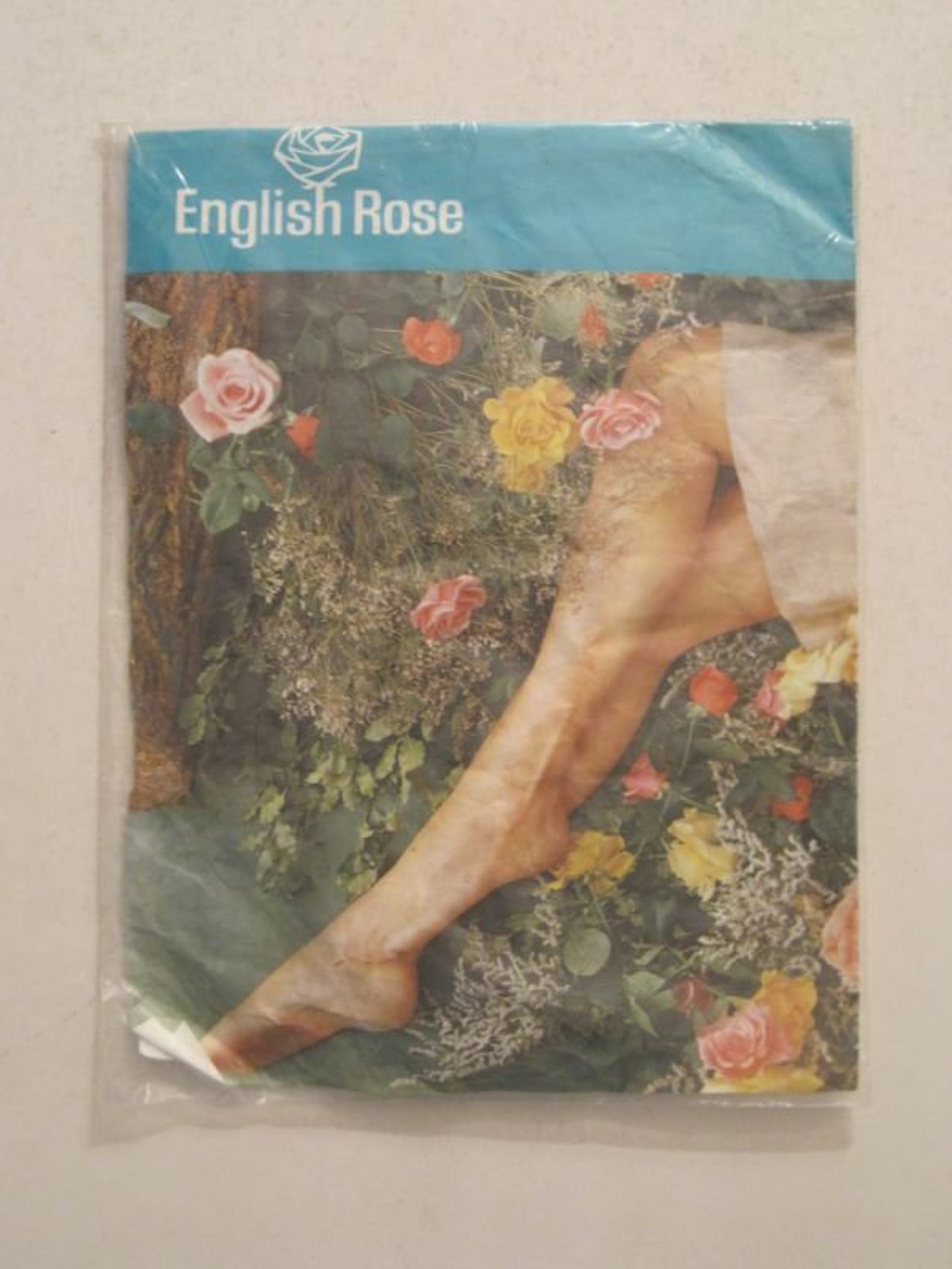 One Pair of ENGLISH ROSE Fully Fashioned Crepe Almond Stockings. Size ...