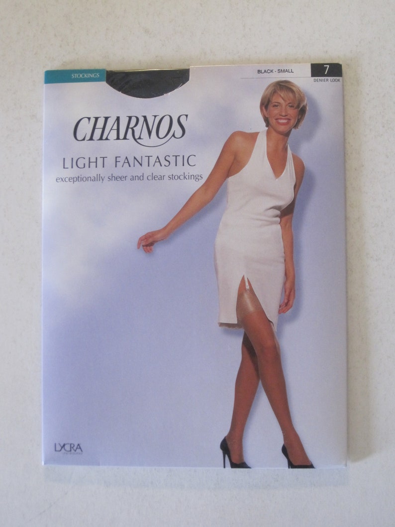 One Pair of CHARNOS LIGHT FANTASTIC Black Stockings. Size Small. - Etsy