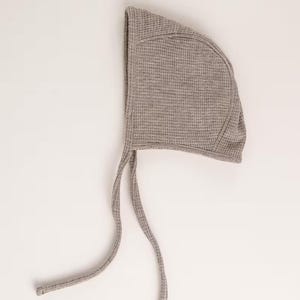 Baby Bonnet Hat Classic Waffle Hat Beanie With Strings Neutral Pastels ...