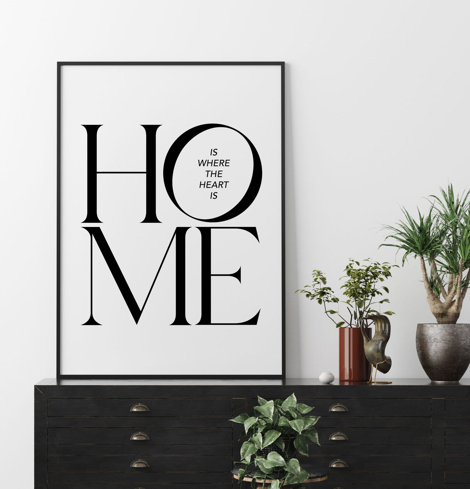 Home is Where the Heart is Poster, Printable Wall Art, Digital Download ...