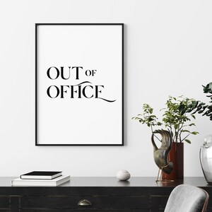 Out of Office Sign, Printable Wall Art, Wall Decor, Vacation Mode, Self ...