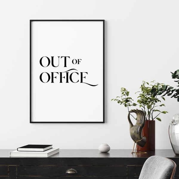 Out of Office Sign - Etsy