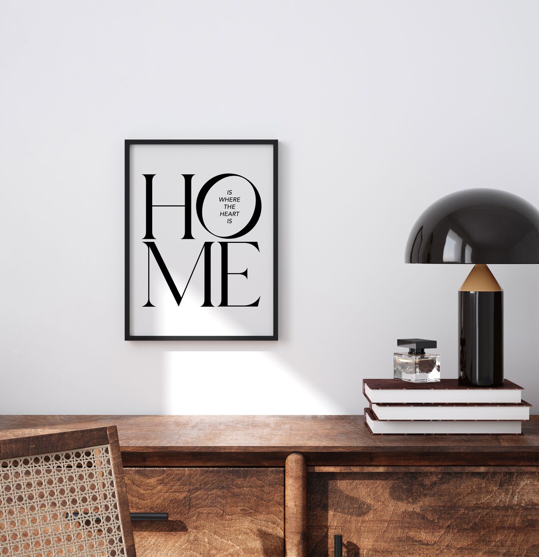 Home is Where the Heart is Poster, Printable Wall Art, Digital Download ...