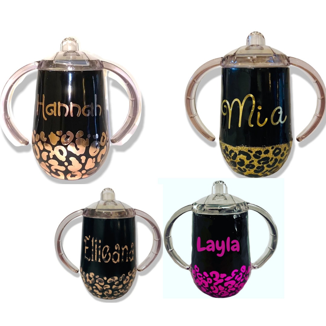 Custom Sippy Cup Leopard Cheetah Print Custom Name Sippy Cup - Etsy