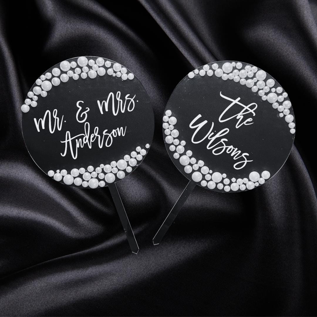 Wedding Cake Topper Custom Wedding Cake Topper White Pearl Wedding Cake ...