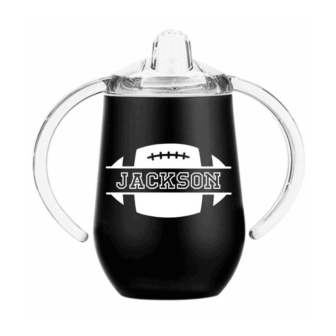 Football Sippy Cup Custom Toddler Gift Personalized Baby Football Sippy ...