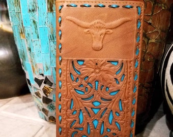 Leather Longhorn Wallet - Etsy