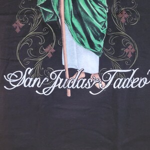 San Judas Tadeo T Shirt Saint Jude Glitter Tshirt Medium, Black Unisex ...