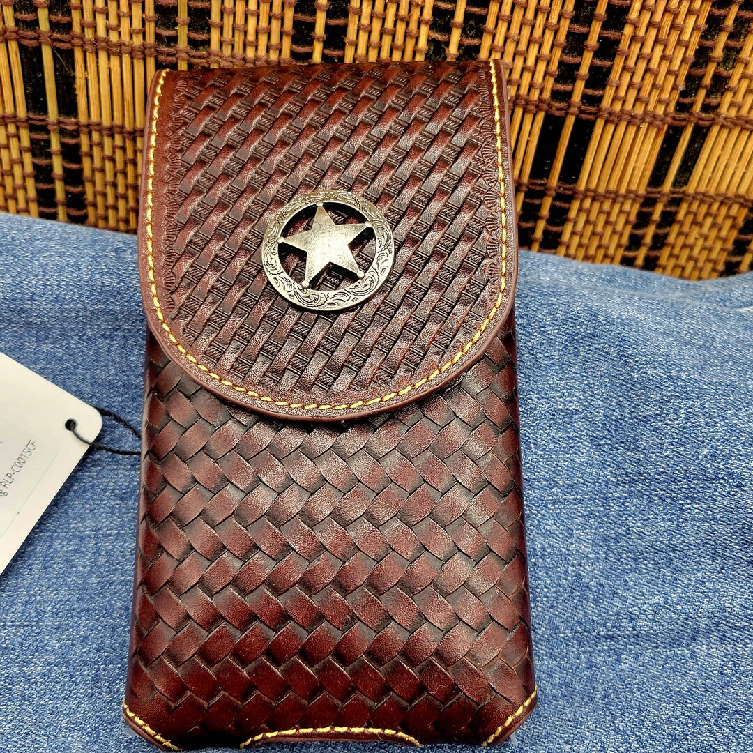 Western Leather Phone Case Lonestar Belt Loop Holster Brown Color ...