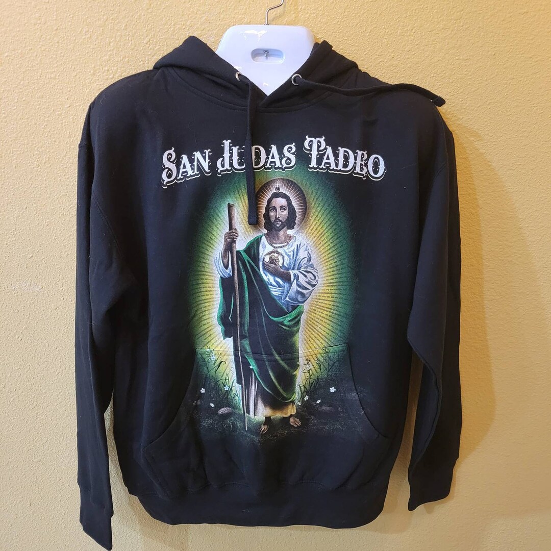 Saint Jude San Judas Tade Hoodie Black Size L Graphic Warm - Etsy