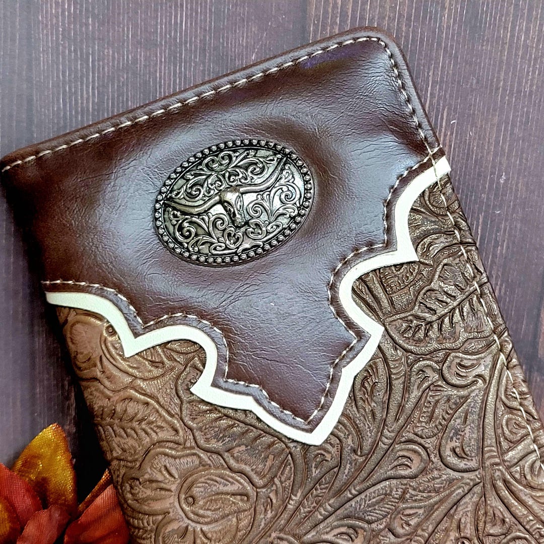 Personalized Longhorn Western Wallet Cowboy Mens Wallet Western Bifold ...