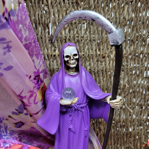 SANTA MUERTE Purple Statue 9 Santa Muerte Holy Death - Etsy