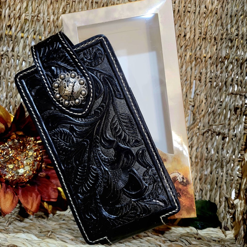 Cowboy Leather Cell Phone Case - Etsy