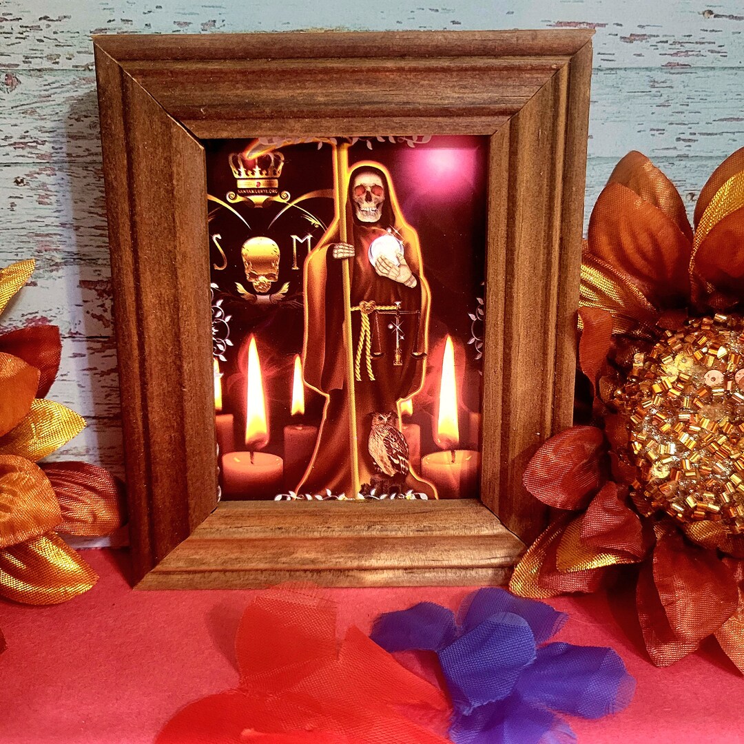 Santa Muerte-holy Death Prayer Card Oracion De La Navajas Protectoras ...
