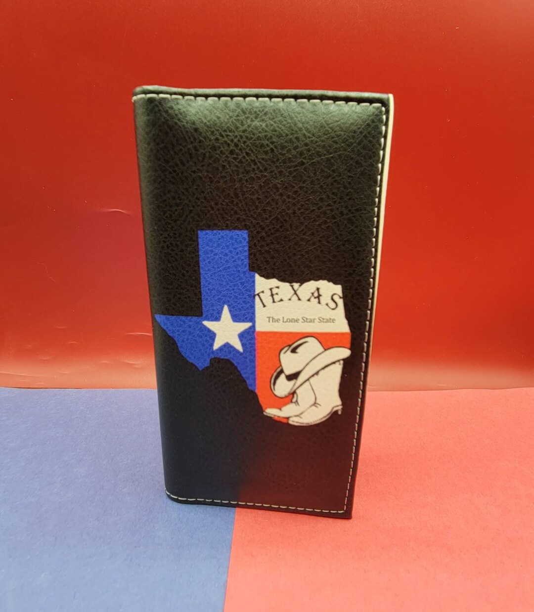 Map of Texas Wallet Printed Bi-fold Men's Long Checkbook - Etsy
