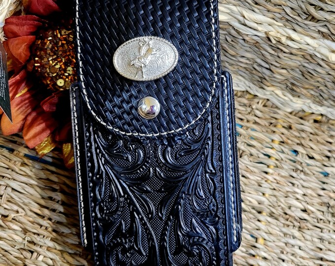 Bullrider Western Phone Holster Cowboy Leather Phone Case Holster ...