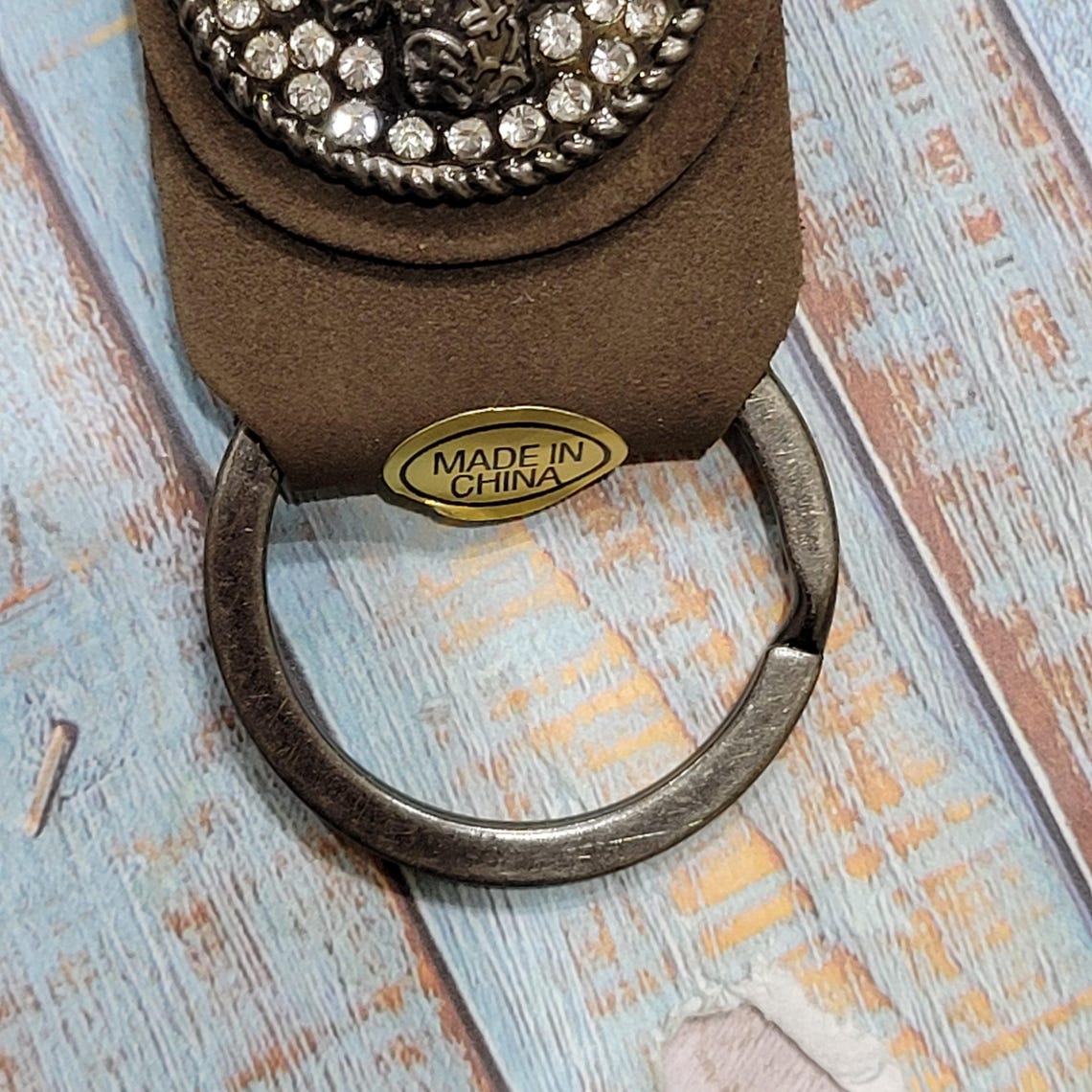 Montana West Skull Face Keychain With Key Ring Genuine Leather With ...