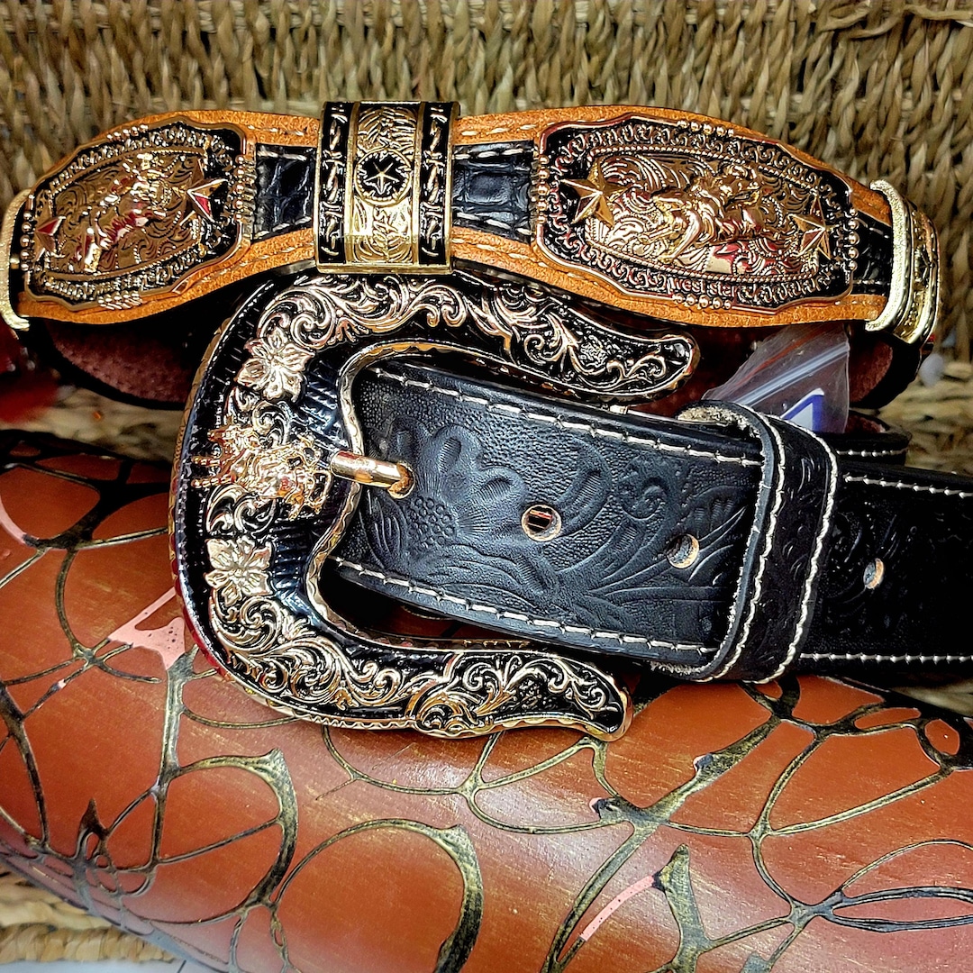 Bullrider Western Belt Genuine Leather Size Extra Large Cowboy Rodeo ...