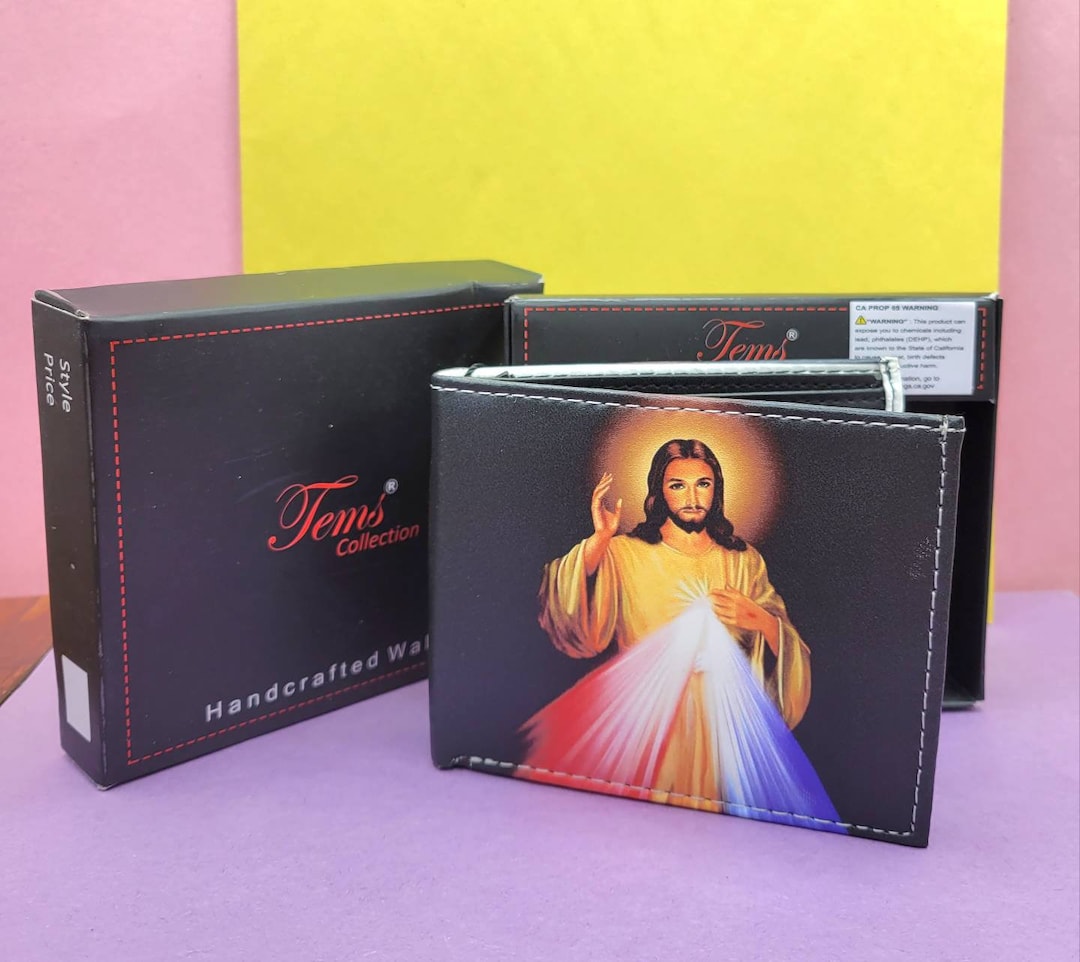 Personalized Sacred Heart of Jesus Wallet Religious Wallet Bi-fold Two ...