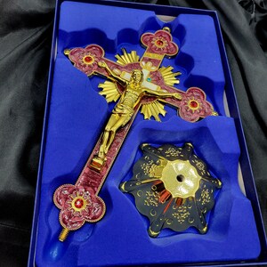 INRI Crucifix Jesus Christ Figurine Table Stand Altar Piece Detachable ...