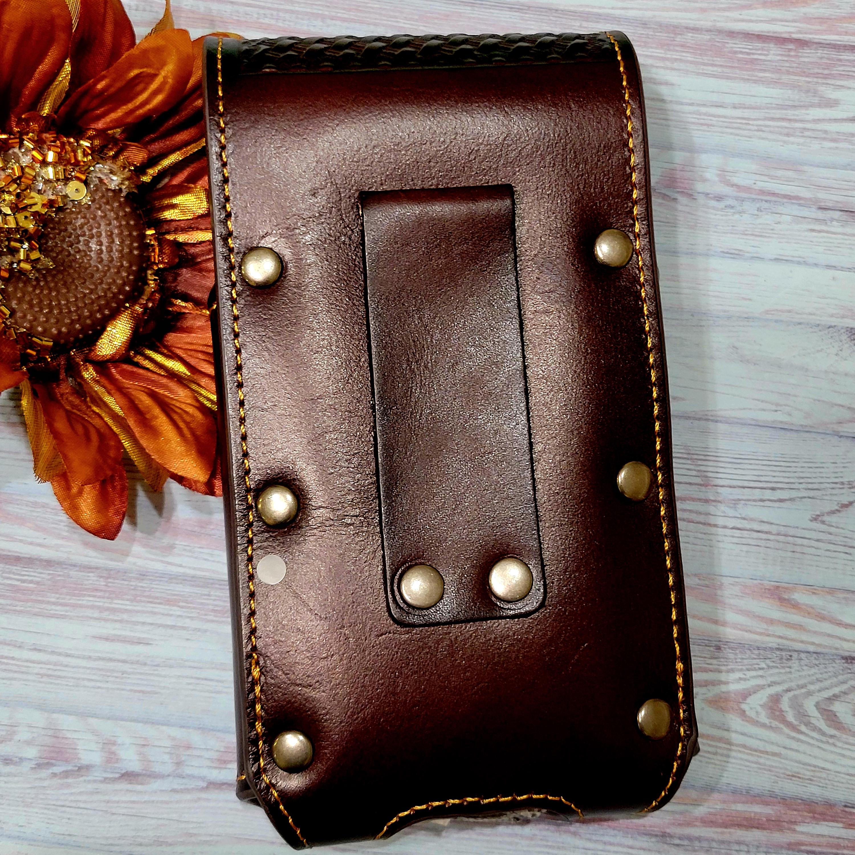 XL Horse Western Genuine Leather Phone Case Belt Loop Phone Holster ...
