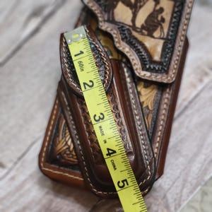 Longhorn Phone Holster With Knife Sheath Western Phone Case Genuine ...