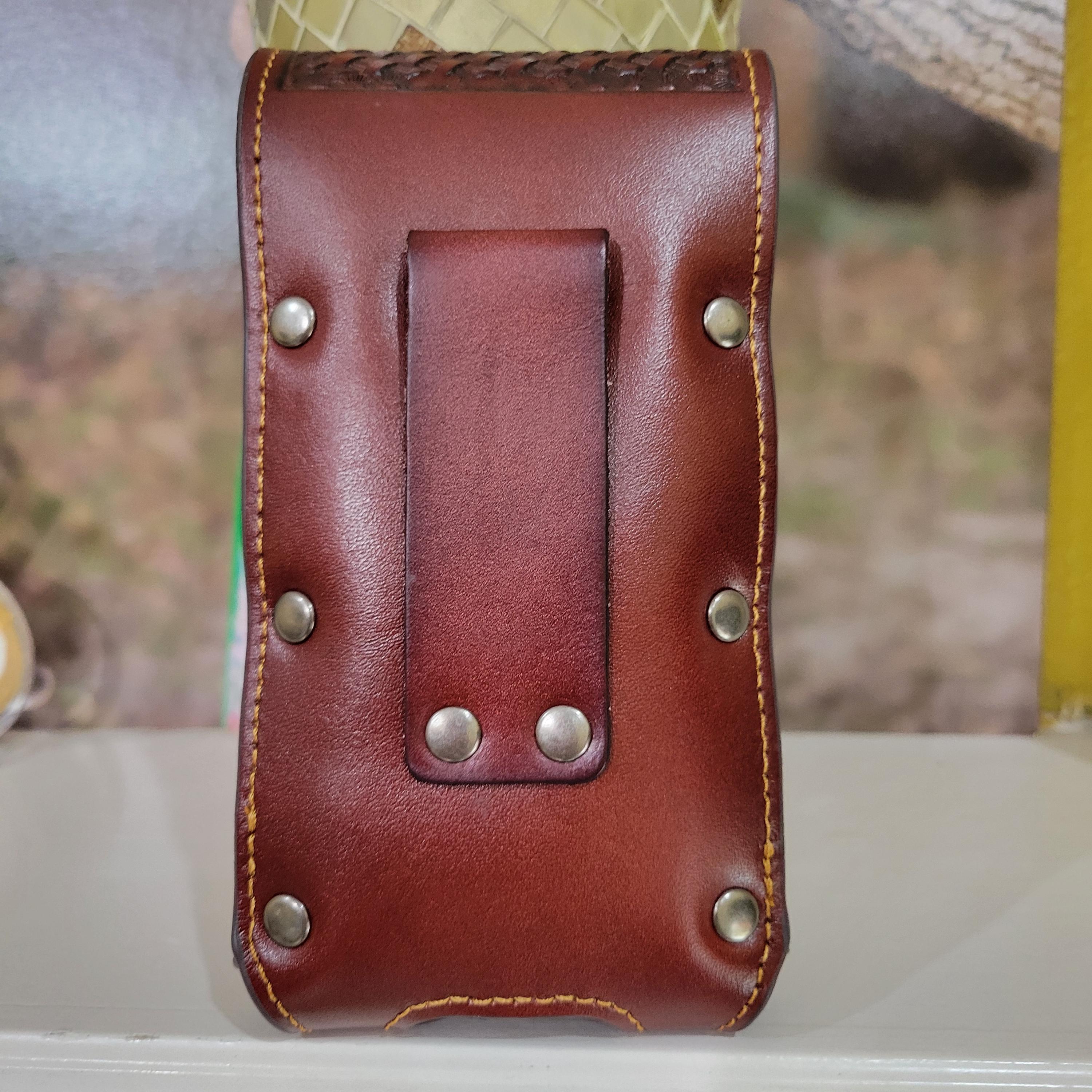 Longhorn Western Genuine Leather Phone Case Belt Loop Phone Holster ...