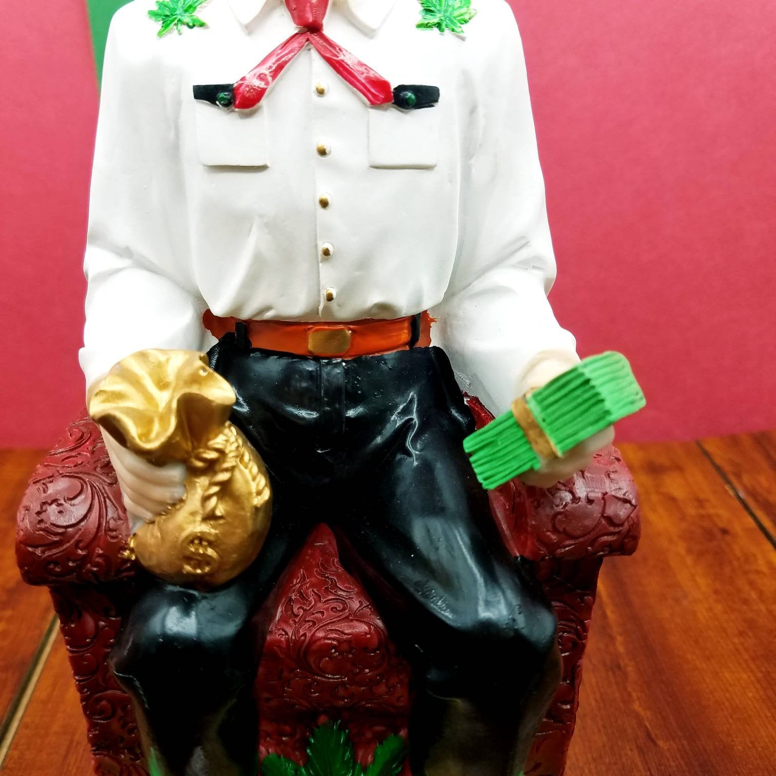 Jesus Malverde 10" Statue Angel of the Poor Sitting on Chair Religious ...