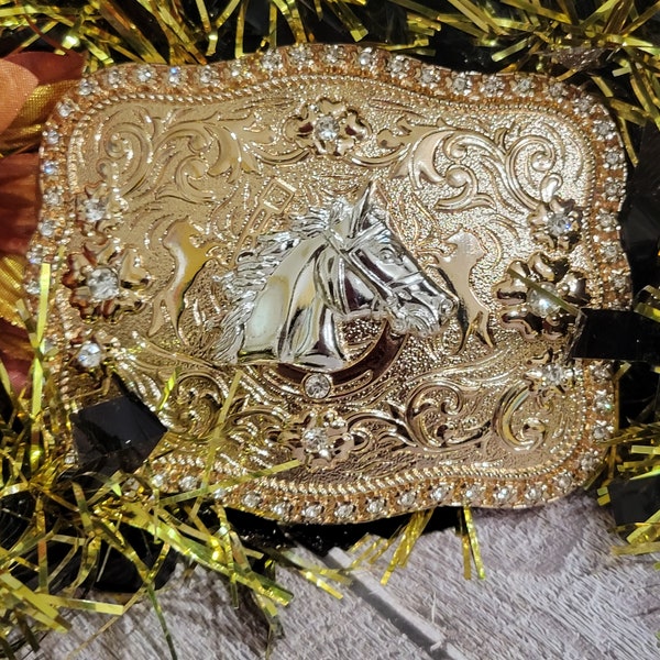 Cowboy Rhinestone Belt - Etsy