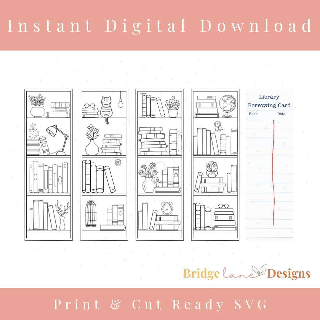 Colouring Bookshelf Bookmark Tracker: Printable Reading Log (PDF, PNG ...