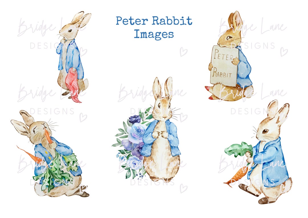 Peter Rabbit Beatrix Potter Instant Digital Download Image Set Nursery ...