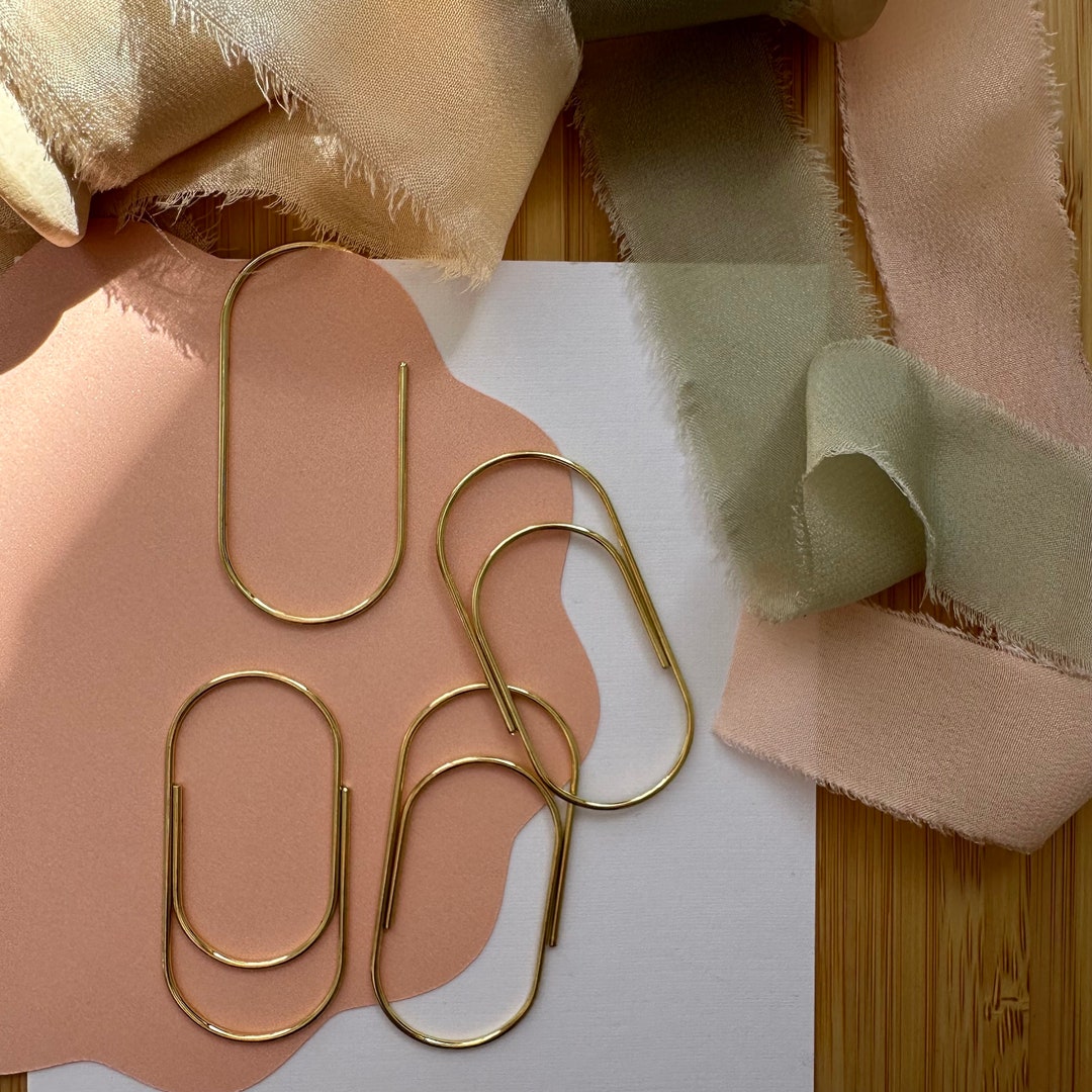 Large 50mm Gold Arch Paper Clips, Planner Accessories, Stationery ...