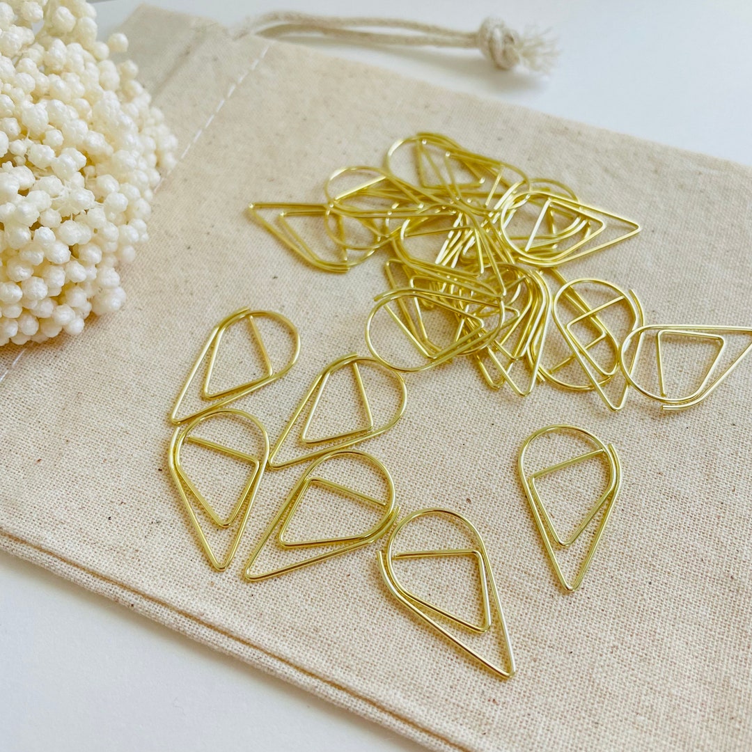 Gold Raindrop Paperclips, Wedding Stationery, Scrapbook, Invitation ...