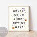 Alphabet Chart, Educational Poster, Halloween Theme, Homeschool Decor ...