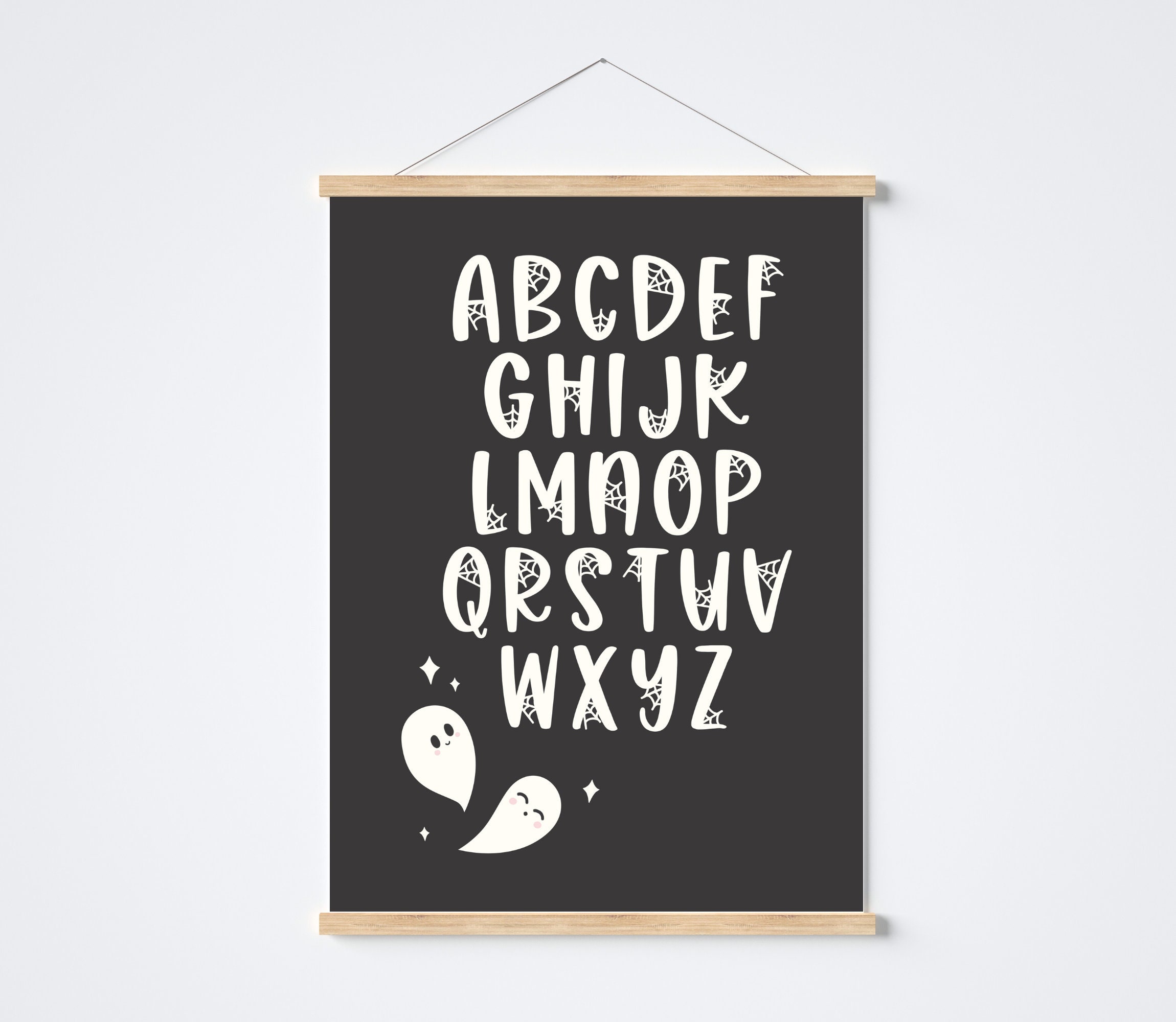Alphabet Chart, Educational Poster, Halloween Theme, Homeschool Decor ...