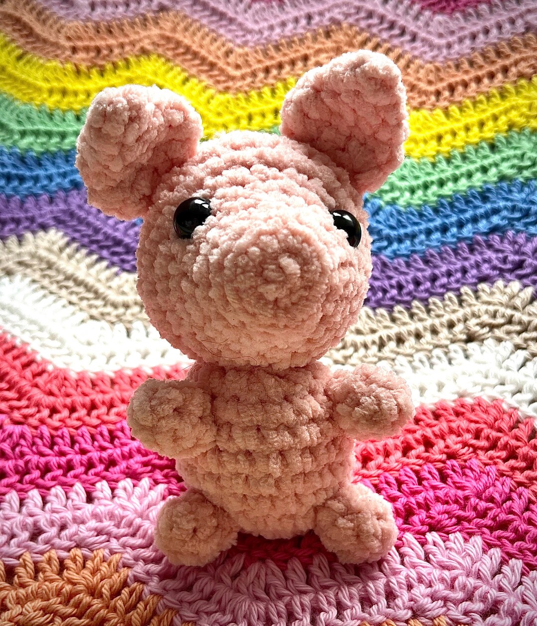 Pig/piglet - Crochet Amigurumi Pig Desk Friend/toy/plushie/worry Buddy ...