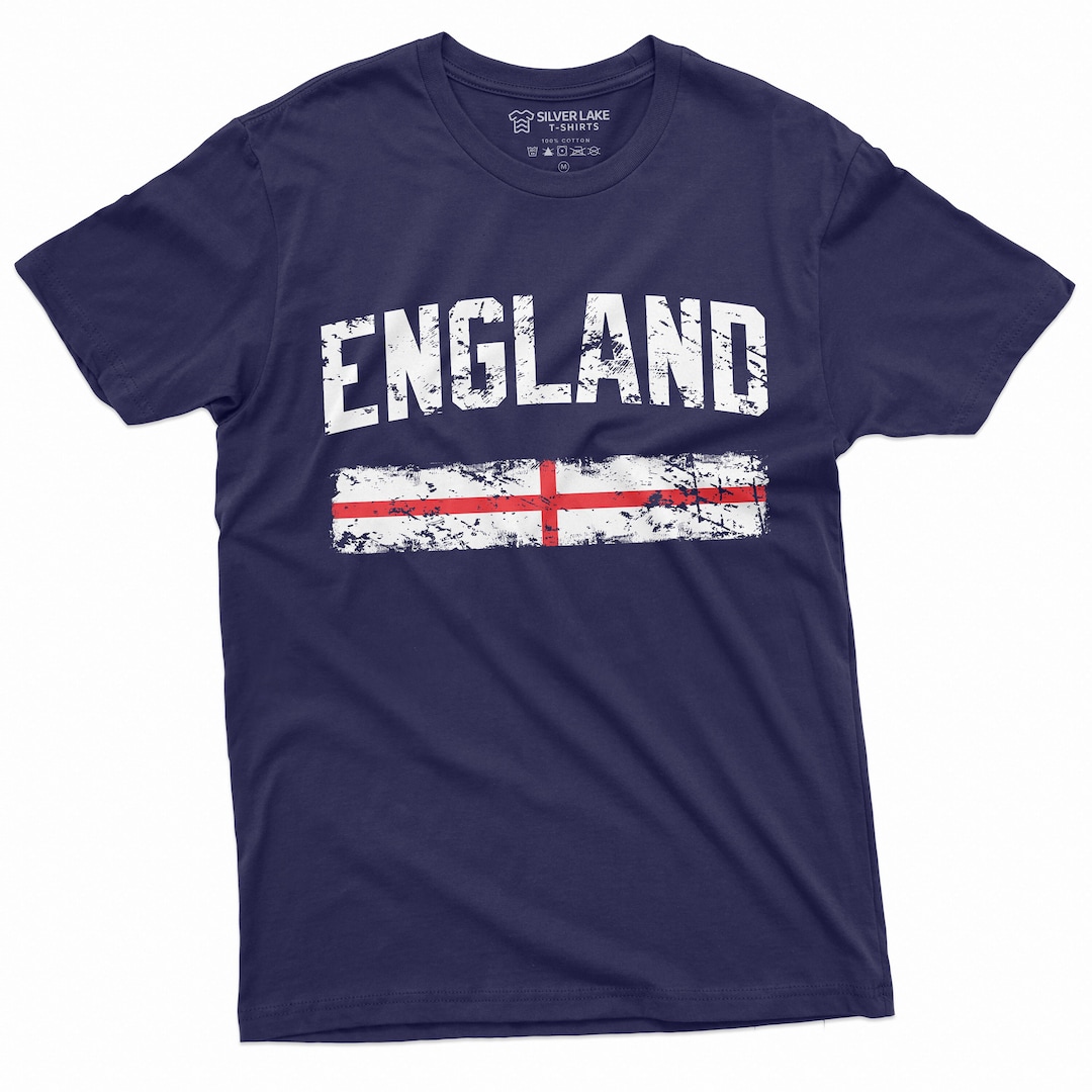 England Tee Shirt UK English Flag Banner Soccer Football Nationality ...