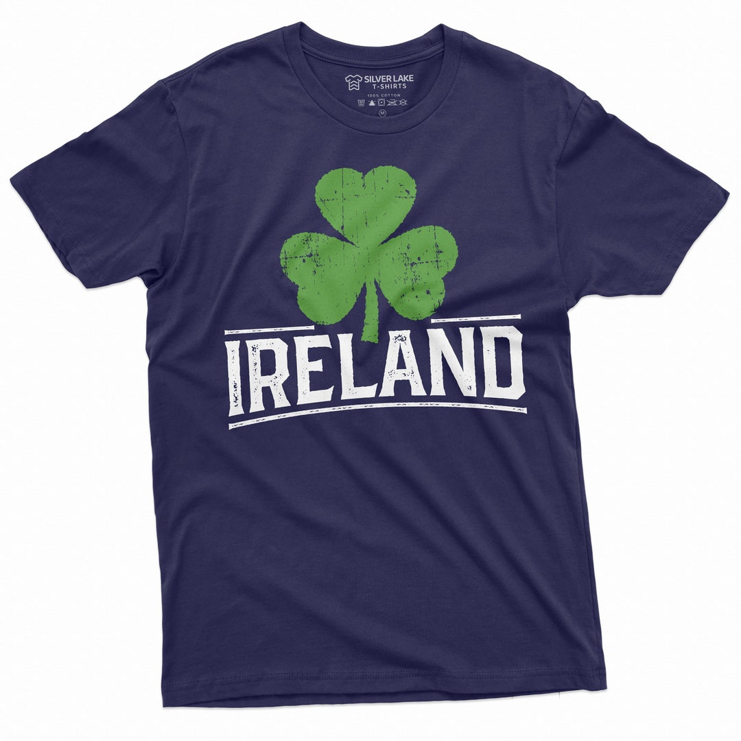 Men's Ireland T-shirt Irish Patriotic Holiday Shirt Clover Shamrock Tee ...