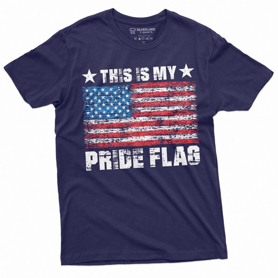 Men's This is My Pride Flag T-shirt Patriotic USA American Flag 4th of ...