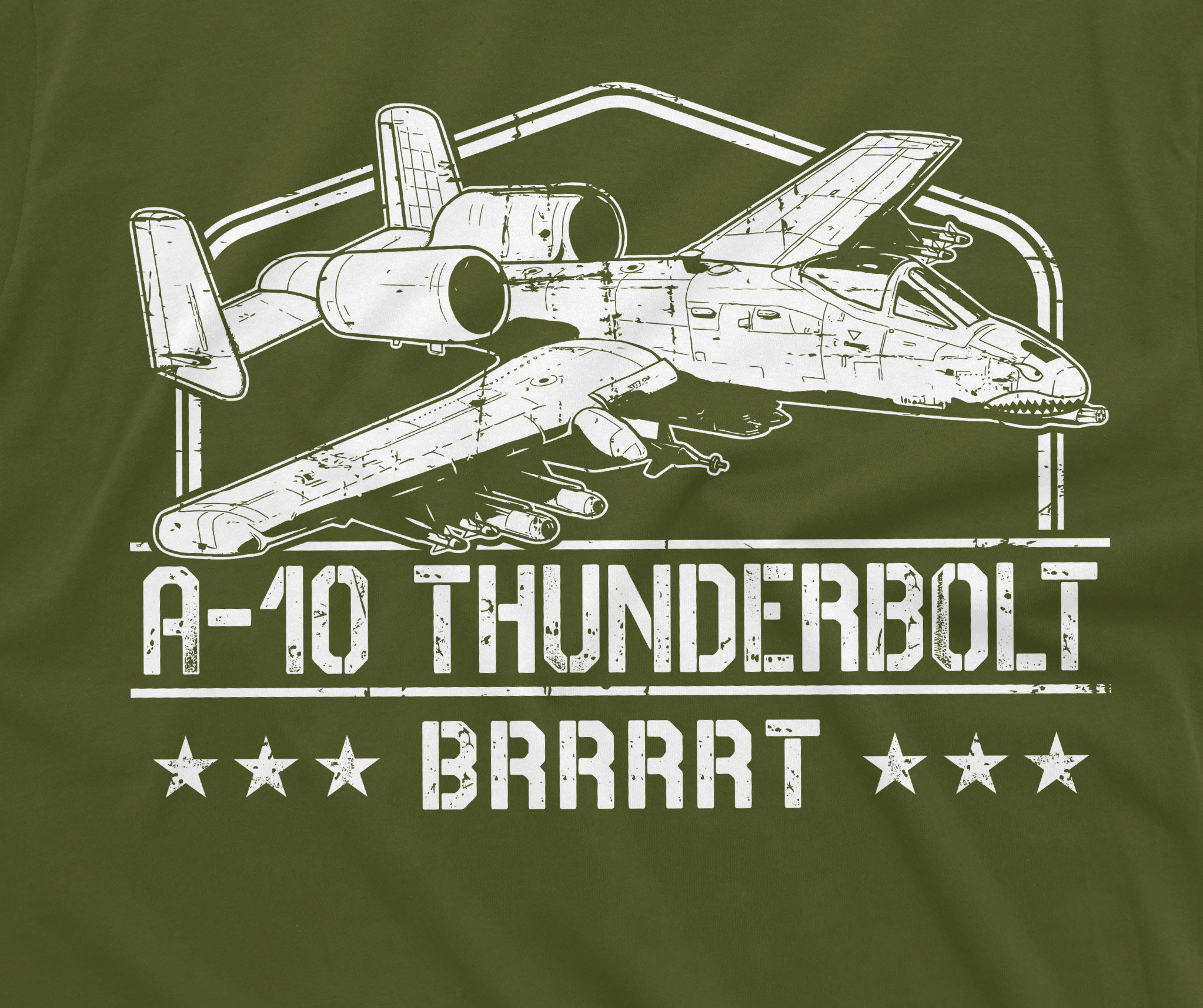Men's Military Army A-10 Thunderbolt II Legendary Airplane T-shirt ...
