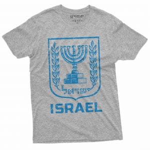 Men's Israel Flag Coat of Arms T-shirt Support Israel IDF Israel State ...
