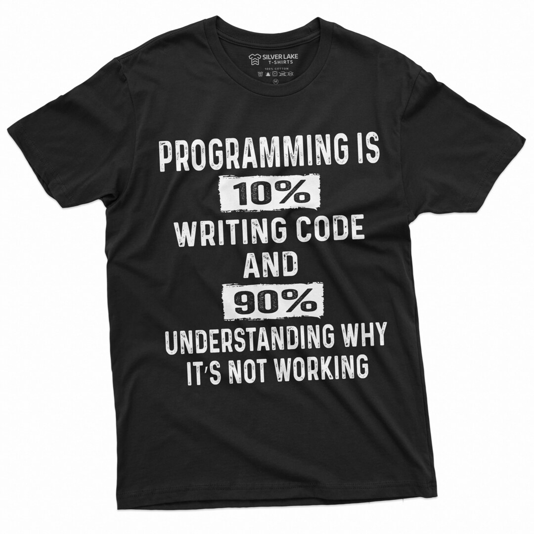 Men's Funny Programmer T-shirt Programming Code Coding Tee Shirt Gift for Him Birthday Tee ...