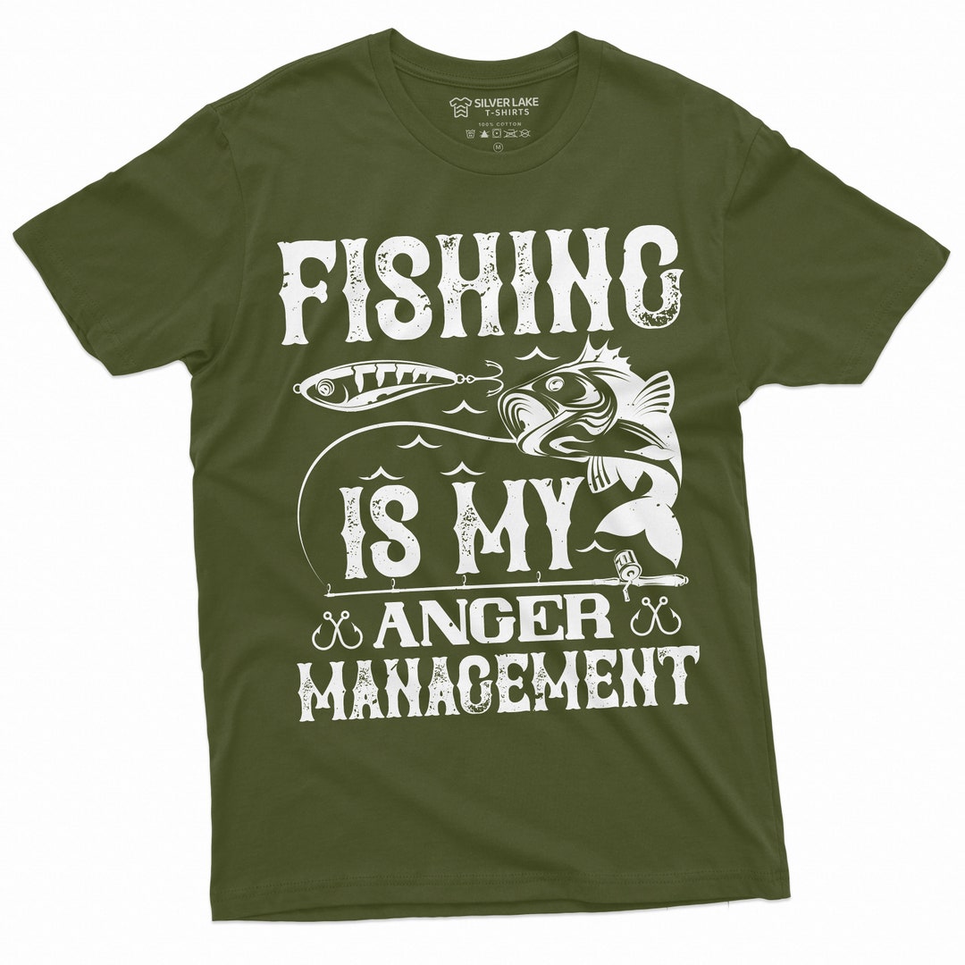 Men's Fishing Anger Management T-shirt Fisherman Fishing Hobby Funny ...